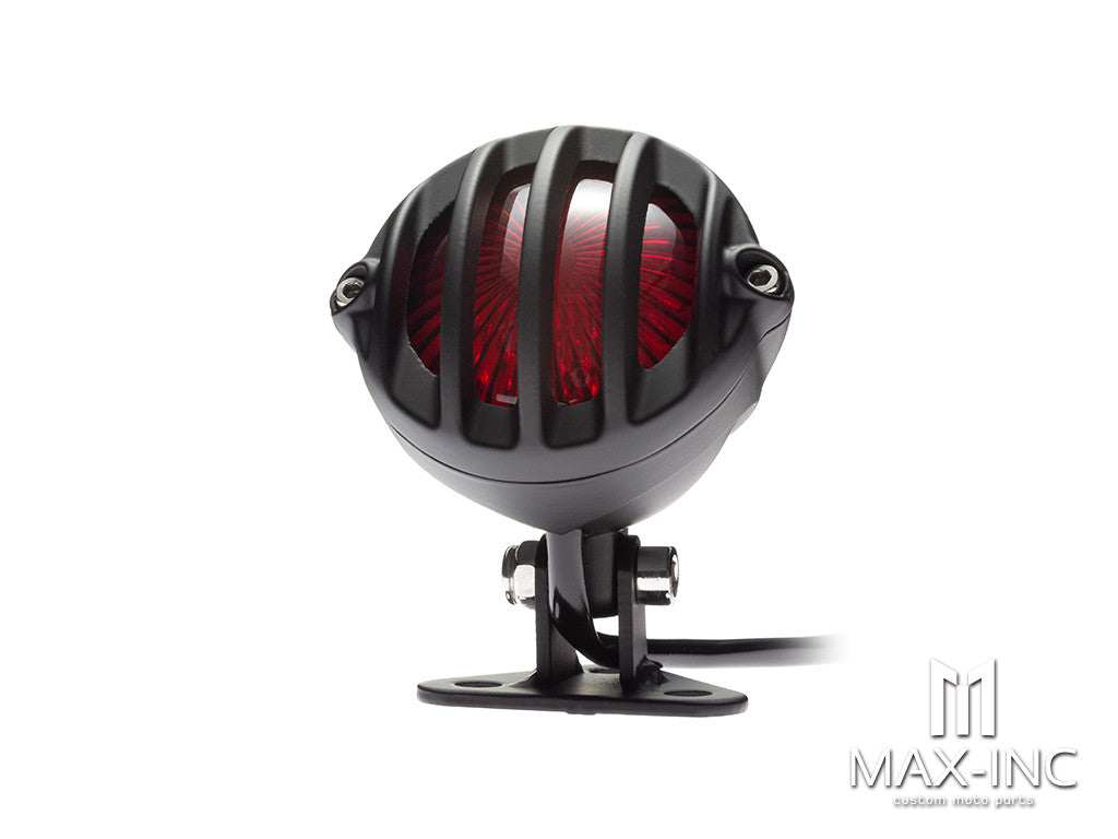 Matte Black Cage Grill Alloy Fender Mount LED Stop / Tail Light