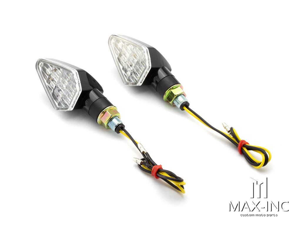 Black Mini LED Turn Signals / Indicators - Emarked