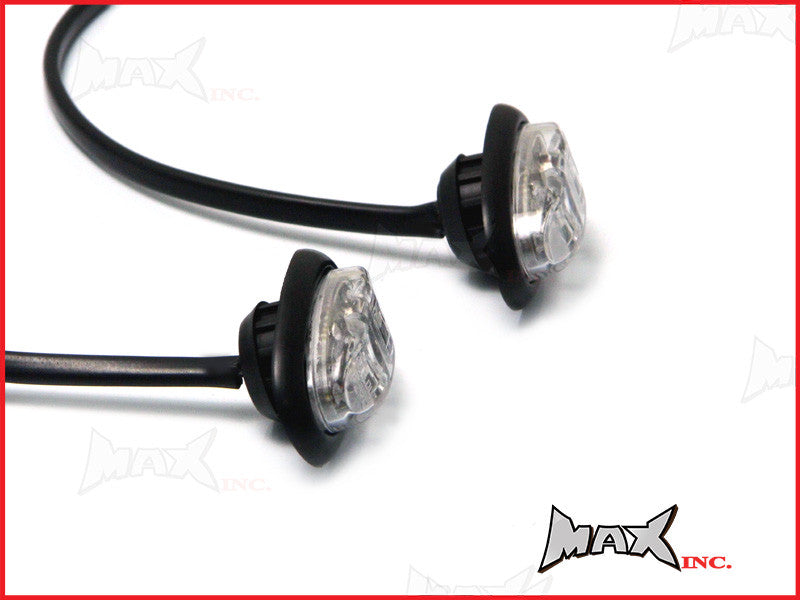 AMBER 12v Oval Flush Mount LED Mini Marker Lights
