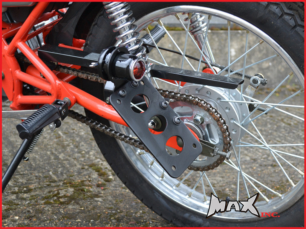 Black Side Axle Mount Lucas Replica Stop / Tail Light - Bulb Type