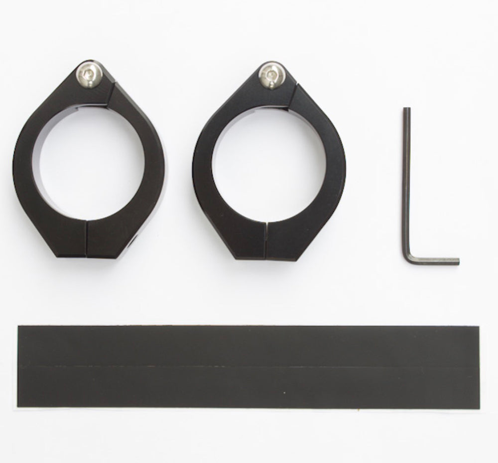 RAZOR HEADLIGHT BRACKET FORK CLAMPS (48/49mm, Pair, Black)